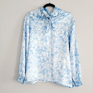 Russ | Tops | Vintage Russ Blue Floral Top 8 | Poshmark